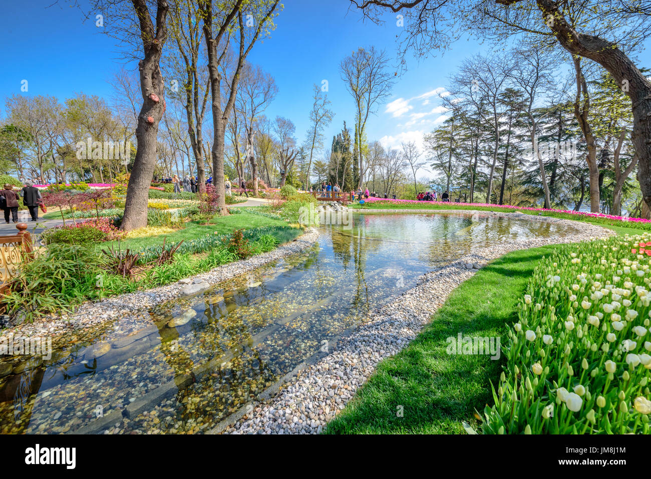 Traditional Tulip Festival in Emirgan Park, a historical urban park ...