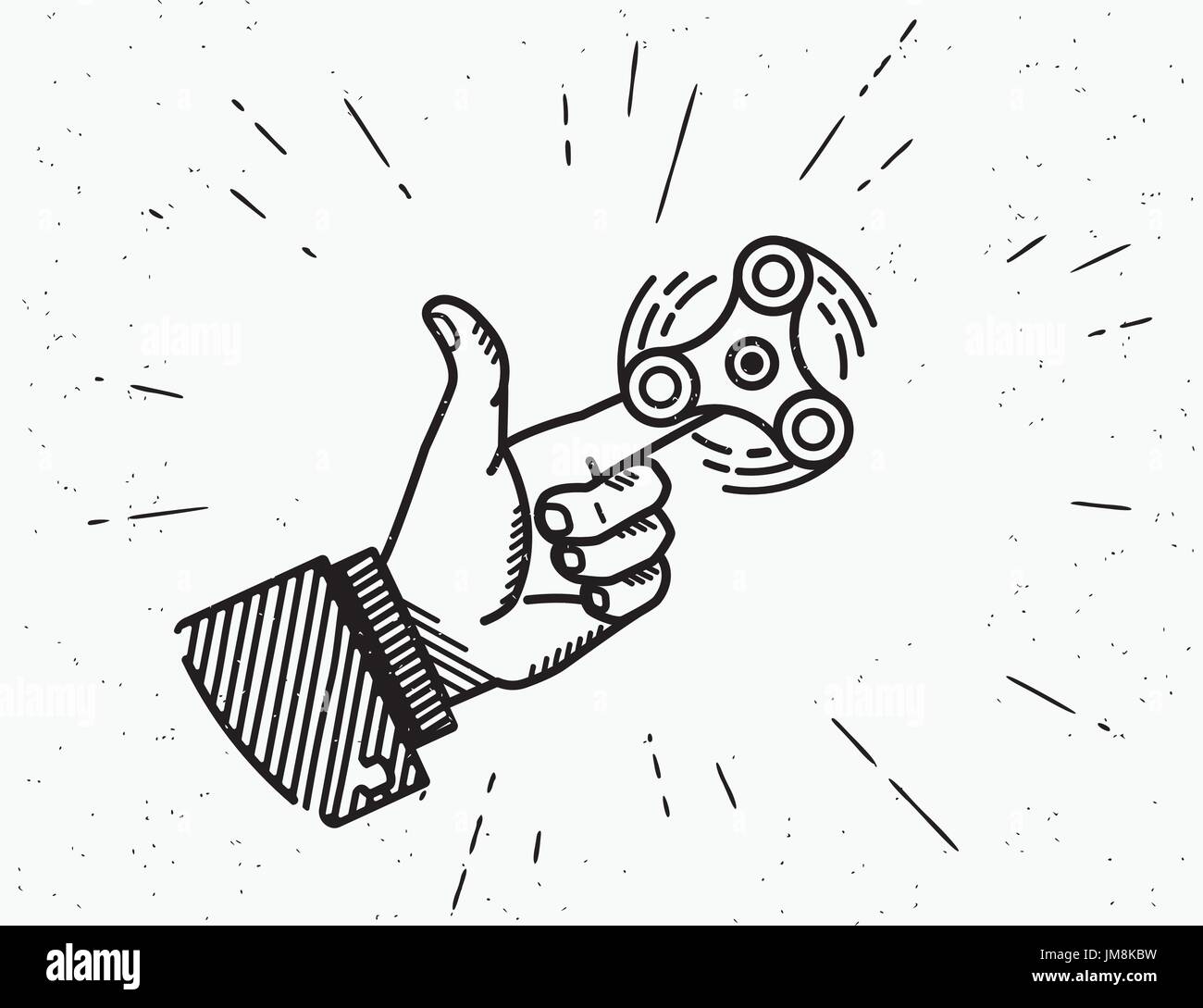 Human hand playing with fast rotating spiner Stock Vector Image & Art ...