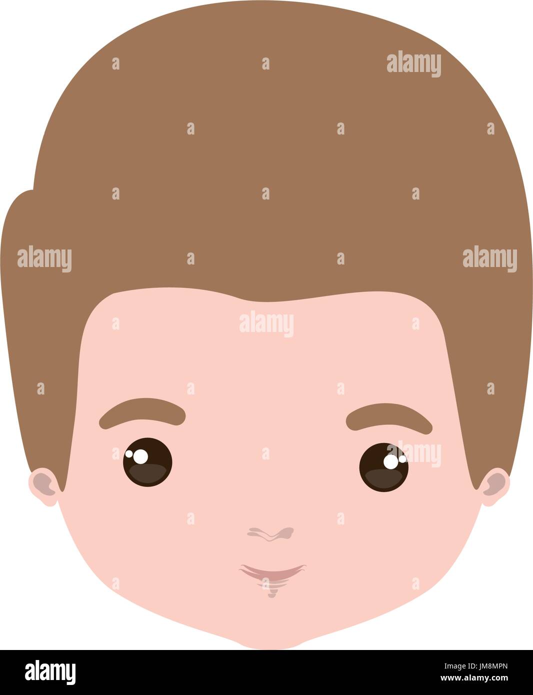 Front view portrait face closeup Stock Vector Images - Alamy