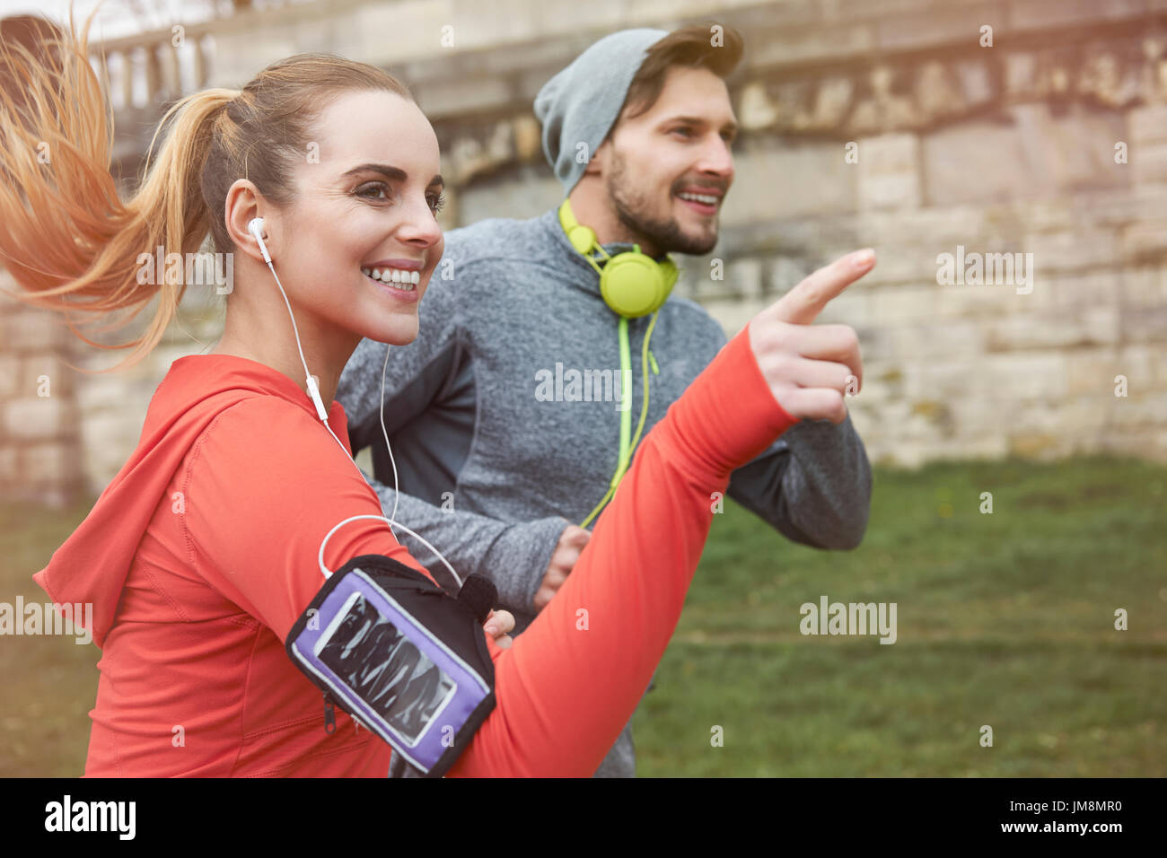 Choose the best path for jogging Stock Photo - Alamy