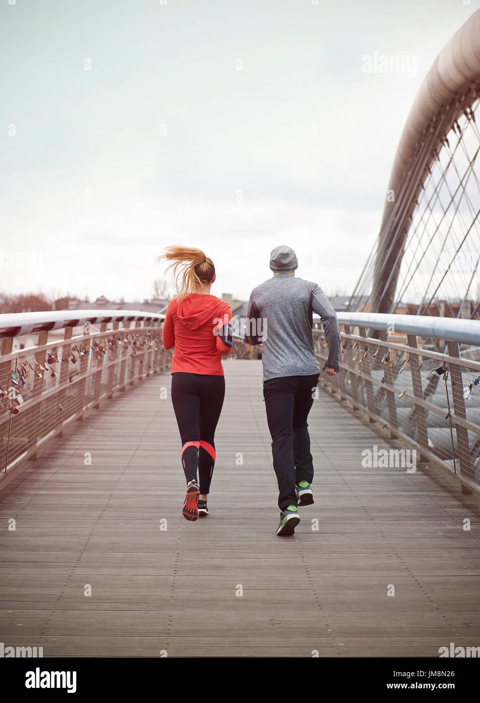 Man woman running back view hi-res stock photography and images - Alamy