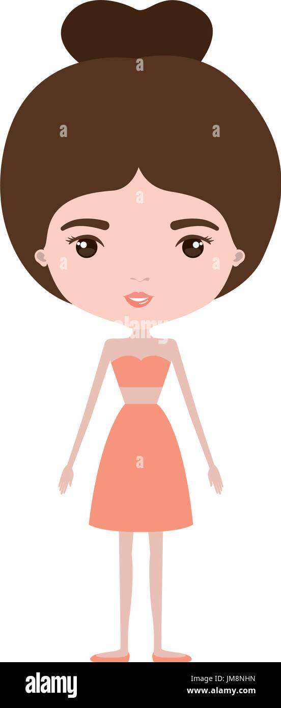 Teen girl hair bun Stock Vector Images - Alamy