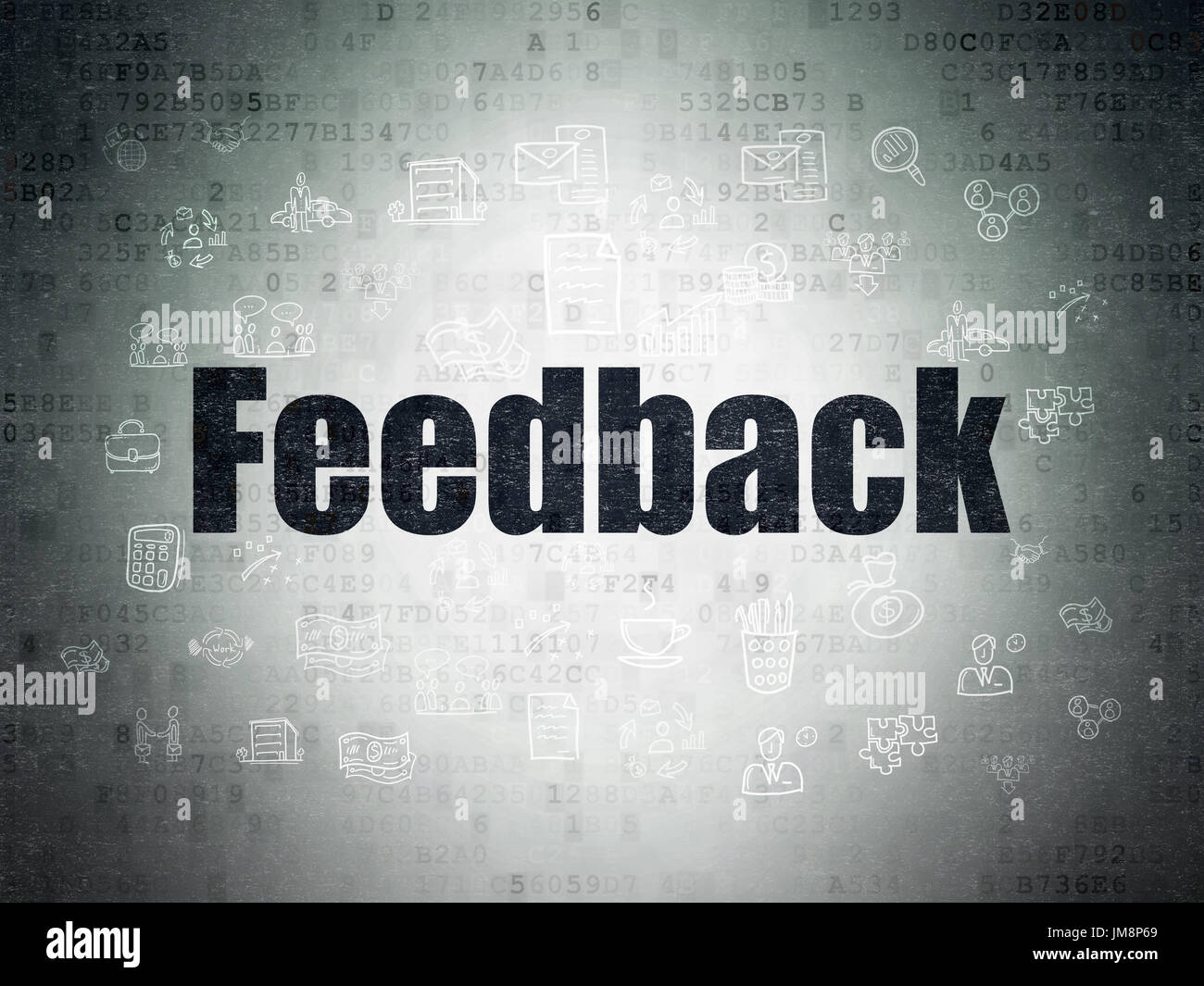 Business concept: Feedback on Digital Data Paper background Stock Photo ...