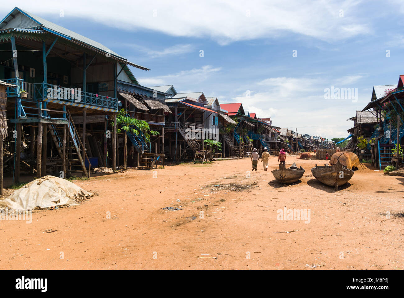 Back streets of a village on a floating village tour from Siem Reap in ...
