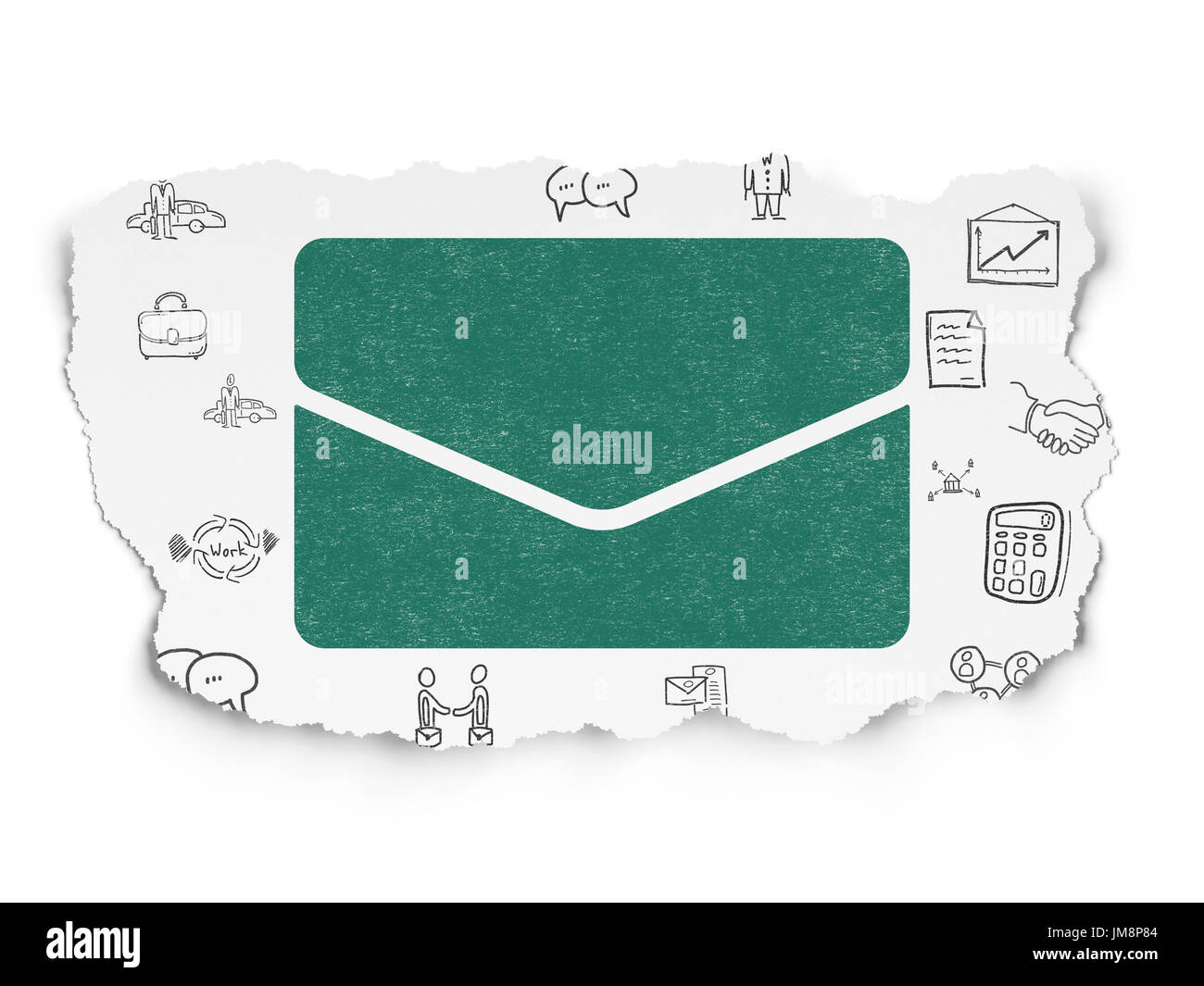 Finance concept: Email on Torn Paper background Stock Photo - Alamy