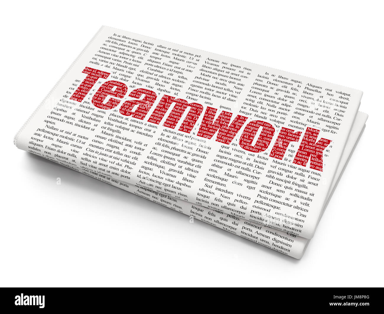 Finance concept: Teamwork on Newspaper background Stock Photo - Alamy