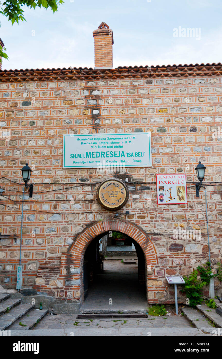 Medreseja Isa Beu, Carsija, old bazaar area, Skopje, Macedonia Stock ...