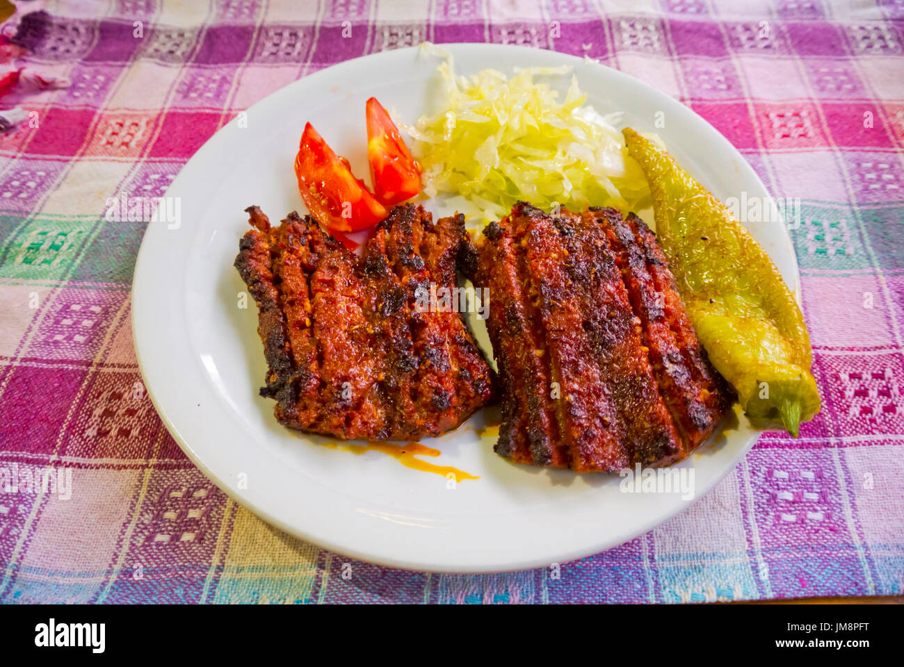Grilled Macedonian beef sausage, Carsija, old bazaar area, Skopje ...