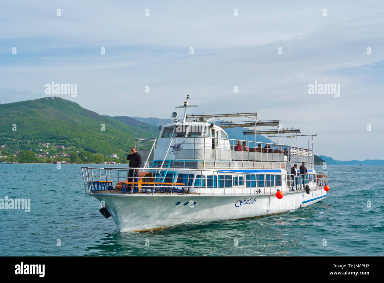 Cruise boat, Ohrid, Macedonia Stock Photo - Alamy