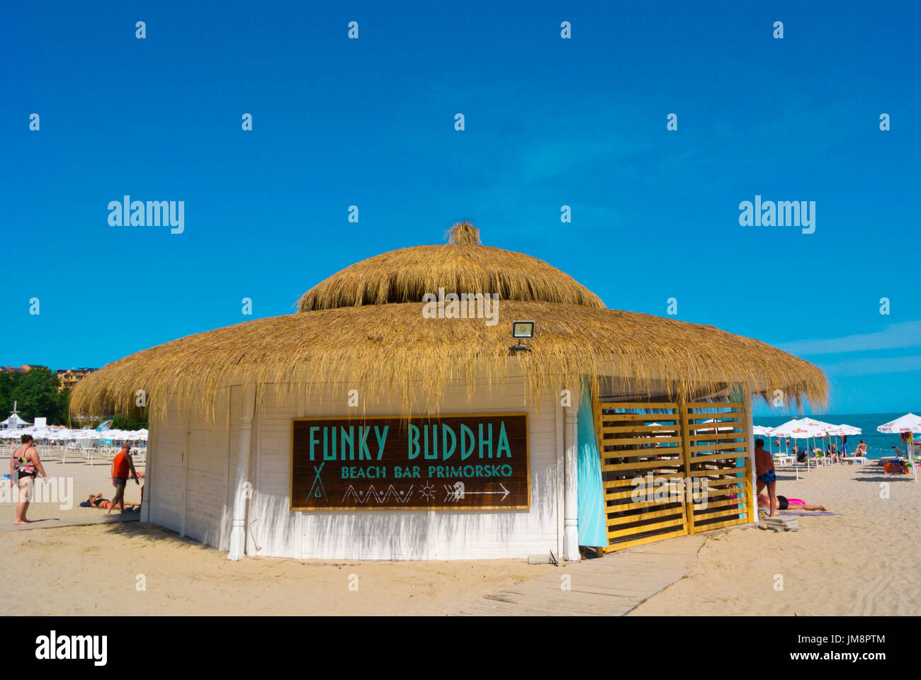 Beach bar, South Beach, Primorsko, Bulgaria Stock Photo - Alamy