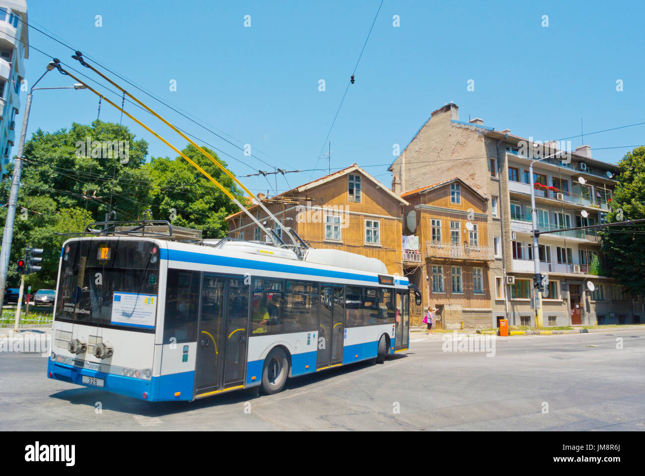 Trolley bus, boulevard Slivitsa, Varna, Bulgaria Stock Photo - Alamy