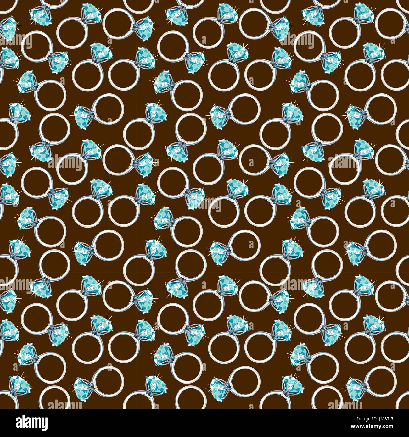 Diamond ring background. seamless pattern of rings with stone Stock ...