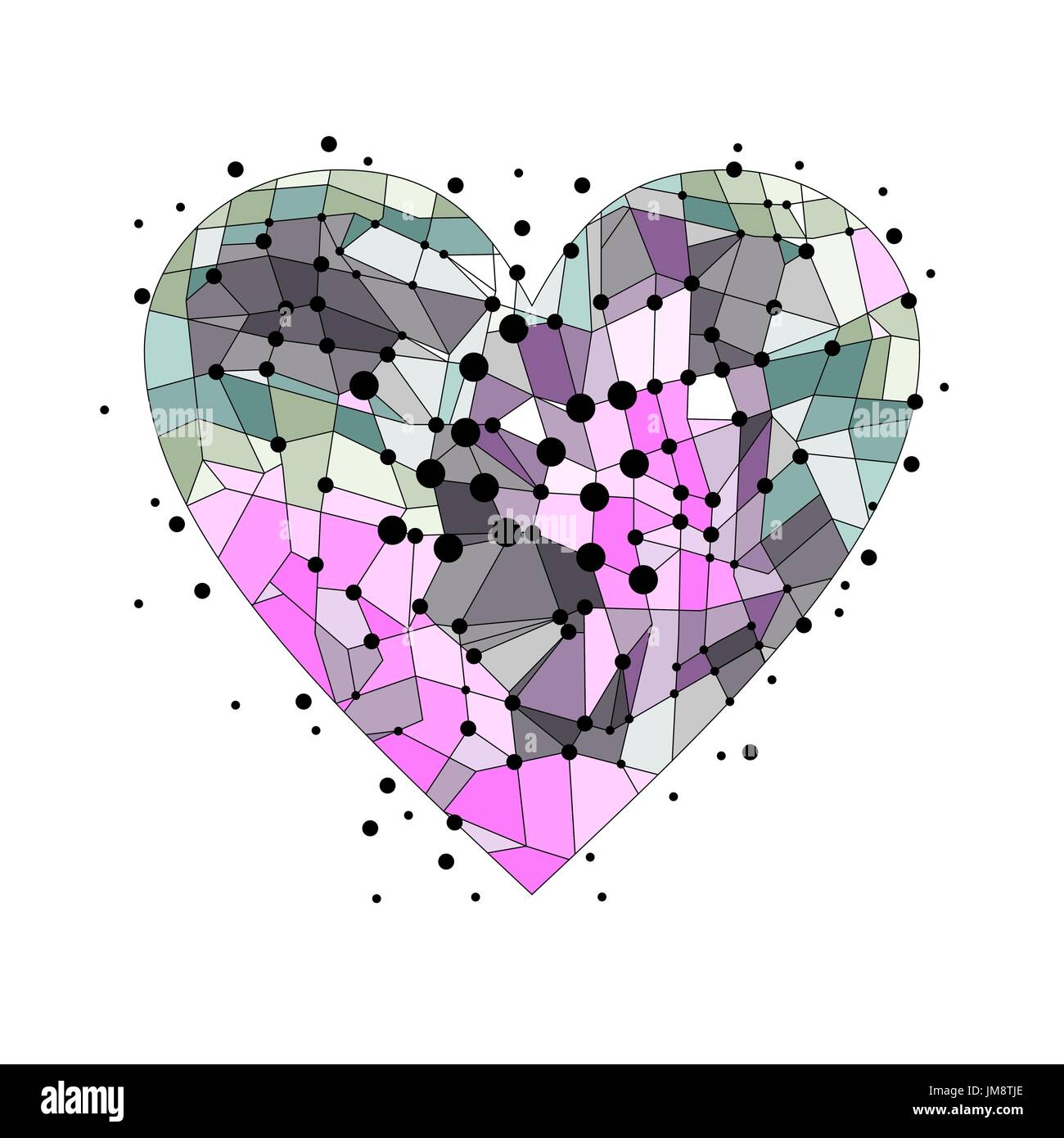 Broken heart on a white background, vector Eps 10 illustration Stock ...