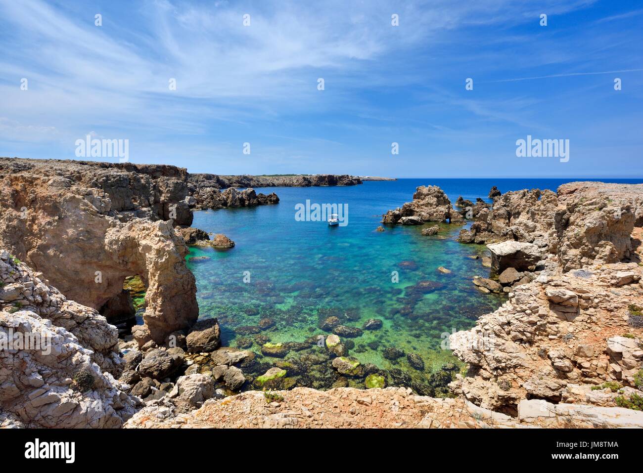 Punta des Nou Covus Na Macaret Menorca Minorca Spain Stock Photo - Alamy