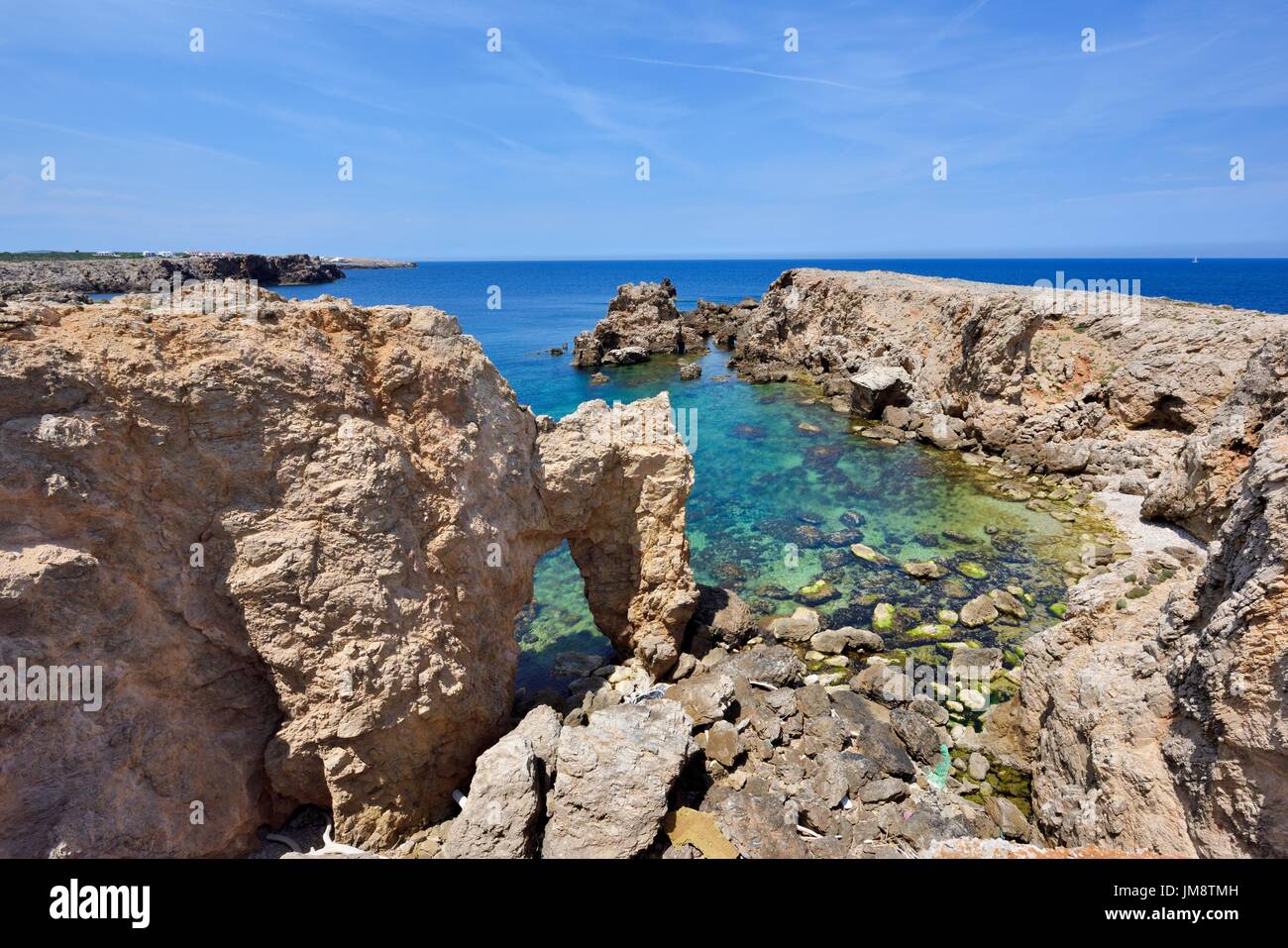 Punta des Nou Covus Na Macaret Menorca Minorca Spain Stock Photo - Alamy