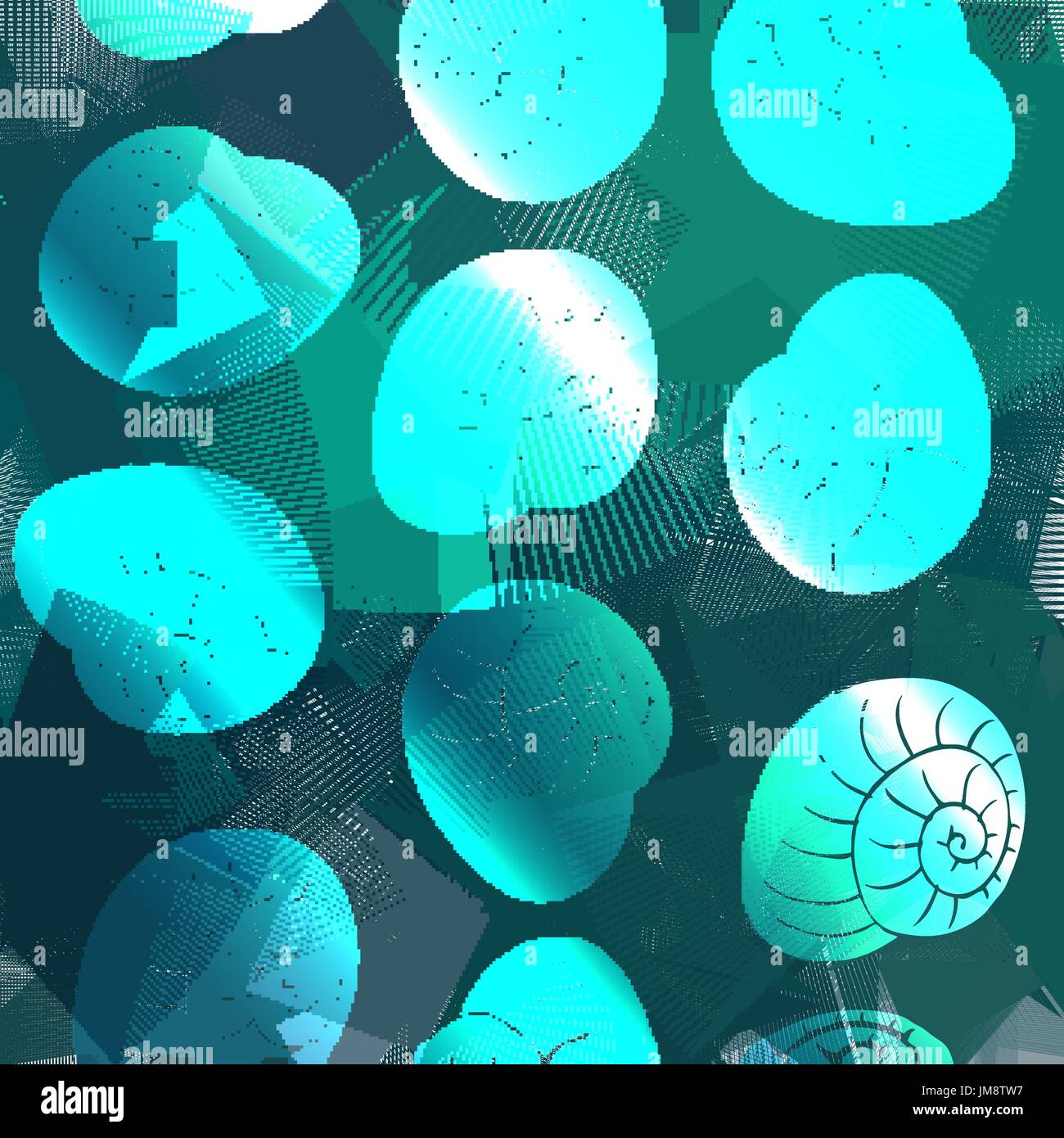 seamless vector background made of shells. vector illustration Stock ...