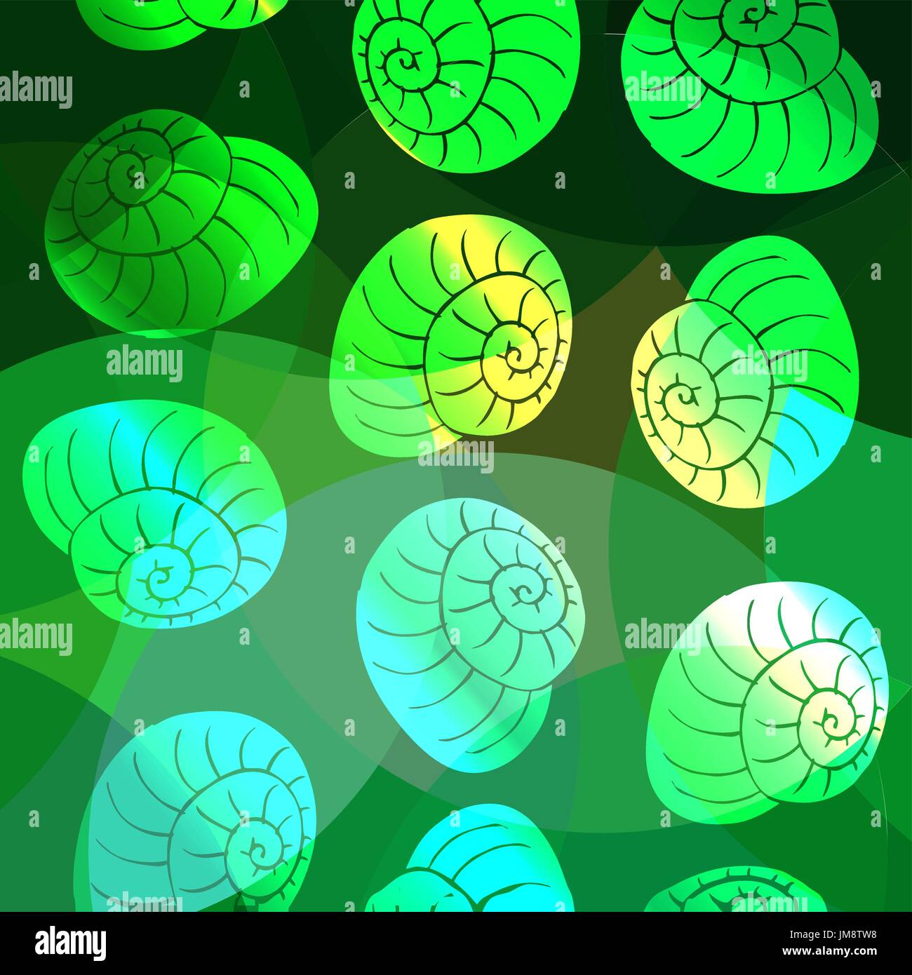 seamless vector background made of shells. vector illustration Stock ...