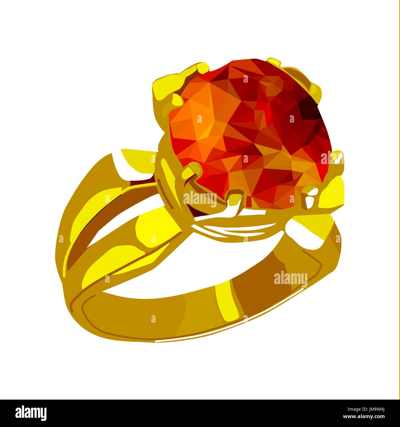 vector ring with precious stone. vector illustration Stock Vector Image ...