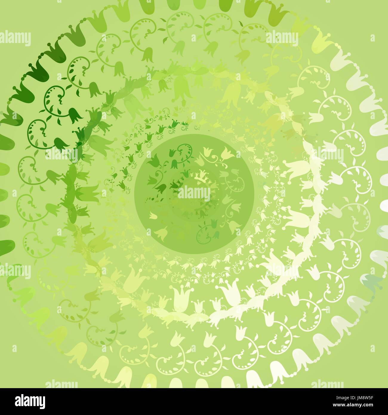 circular vector floral pattern in retro style Stock Vector Image & Art ...