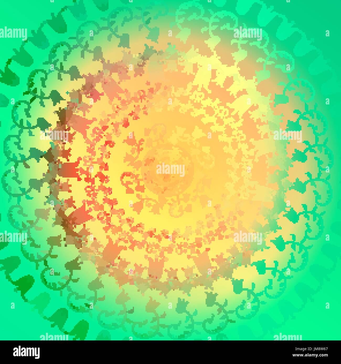 circular vector floral pattern in retro style Stock Vector Image & Art ...