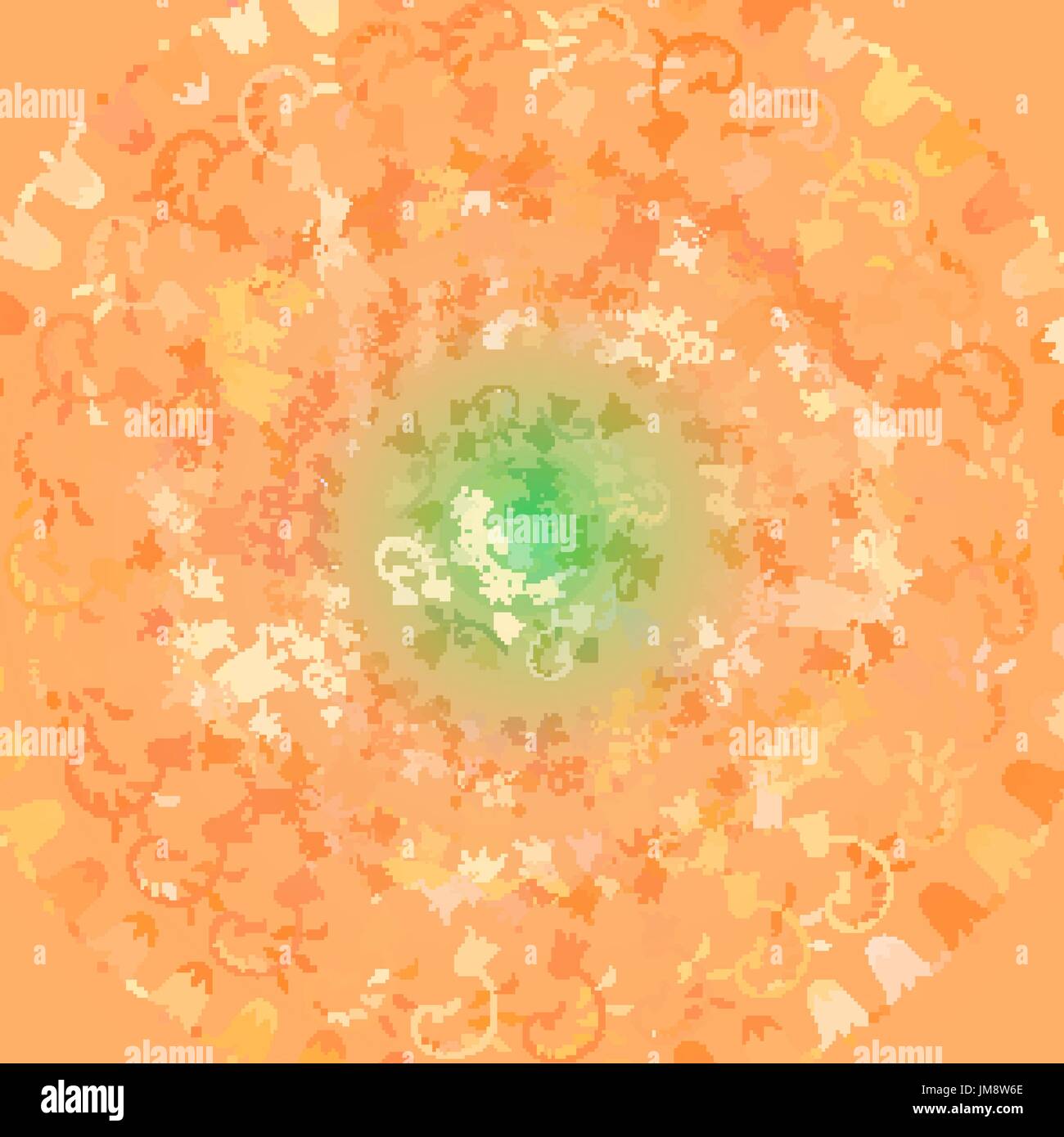 circular vector floral pattern in retro style Stock Vector Image & Art ...