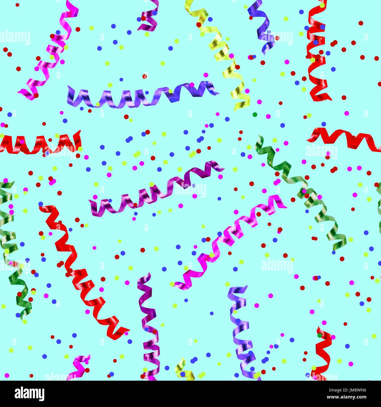 Seamless background with party streamers vector illustration Stock ...