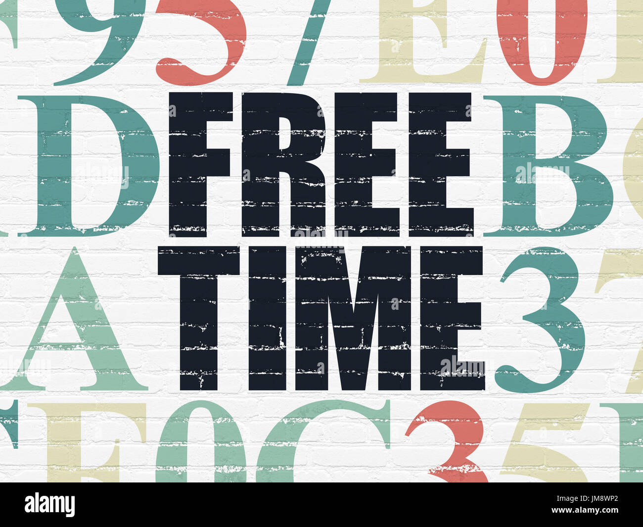 Time concept: Free Time on wall background Stock Photo - Alamy