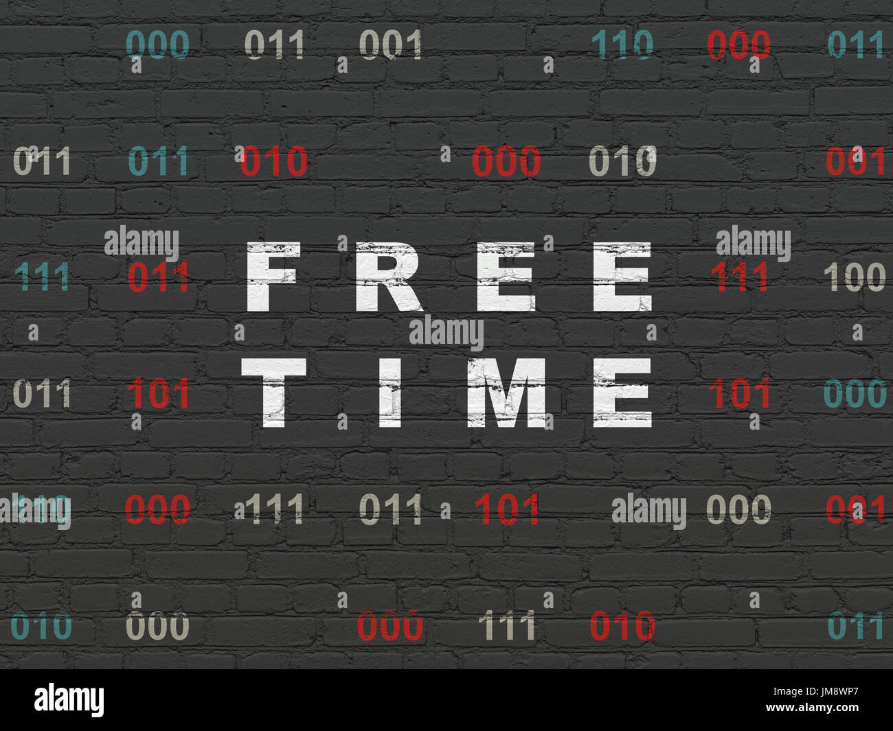 Timeline concept: Free Time on wall background Stock Photo - Alamy