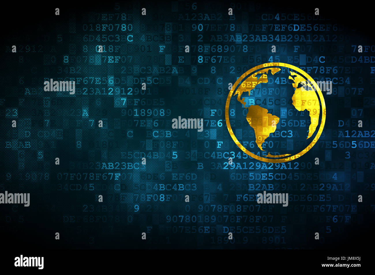 Science concept: Globe on digital background Stock Photo - Alamy