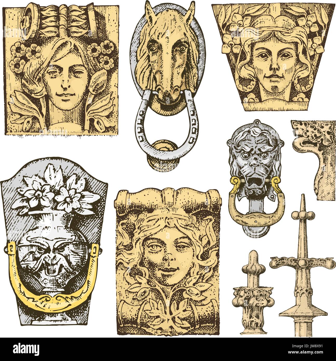 Roman architectural elements Stock Vector Images - Alamy