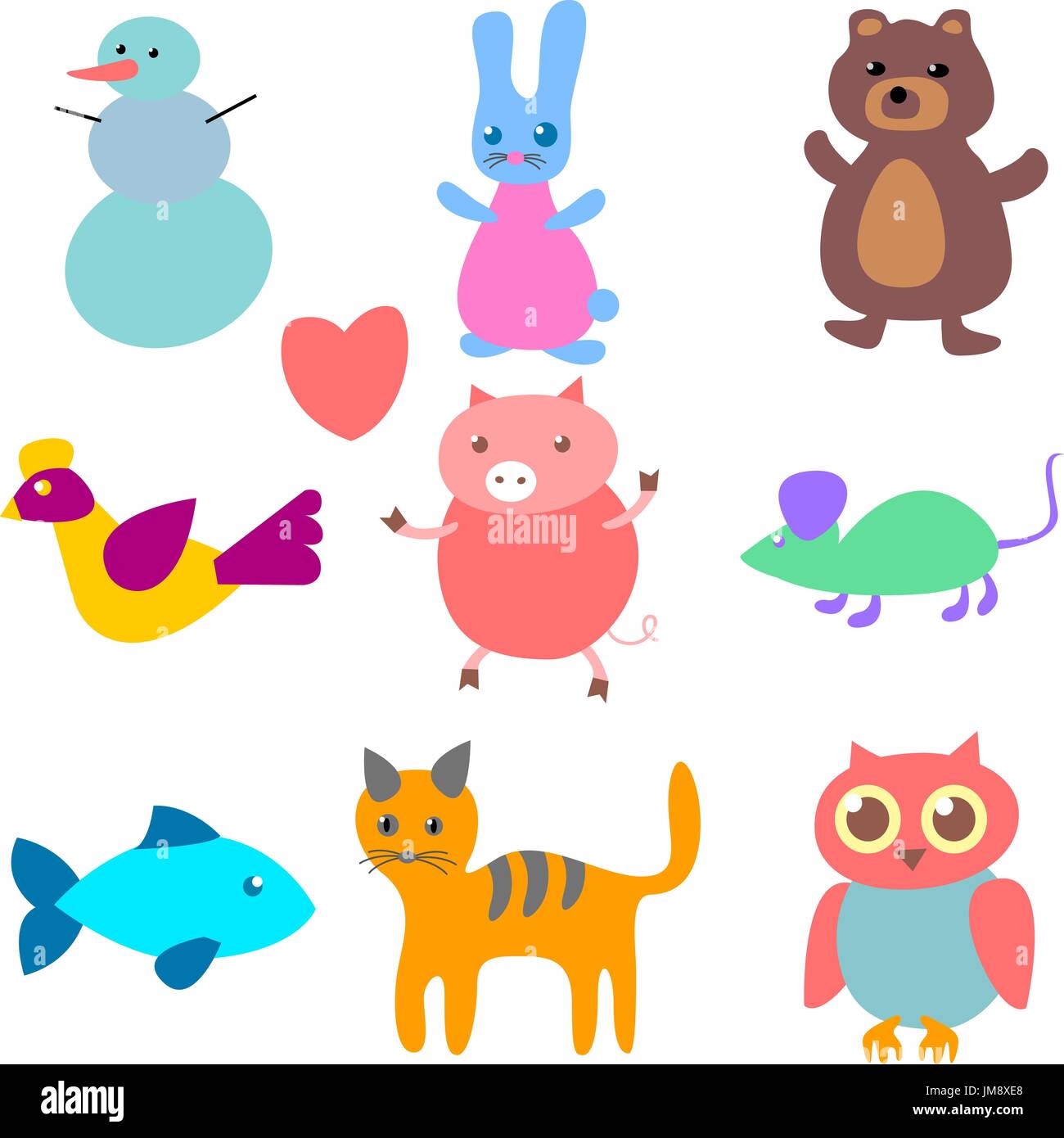 Vector figures of animals. vector illustration. 10 eps Stock Vector ...