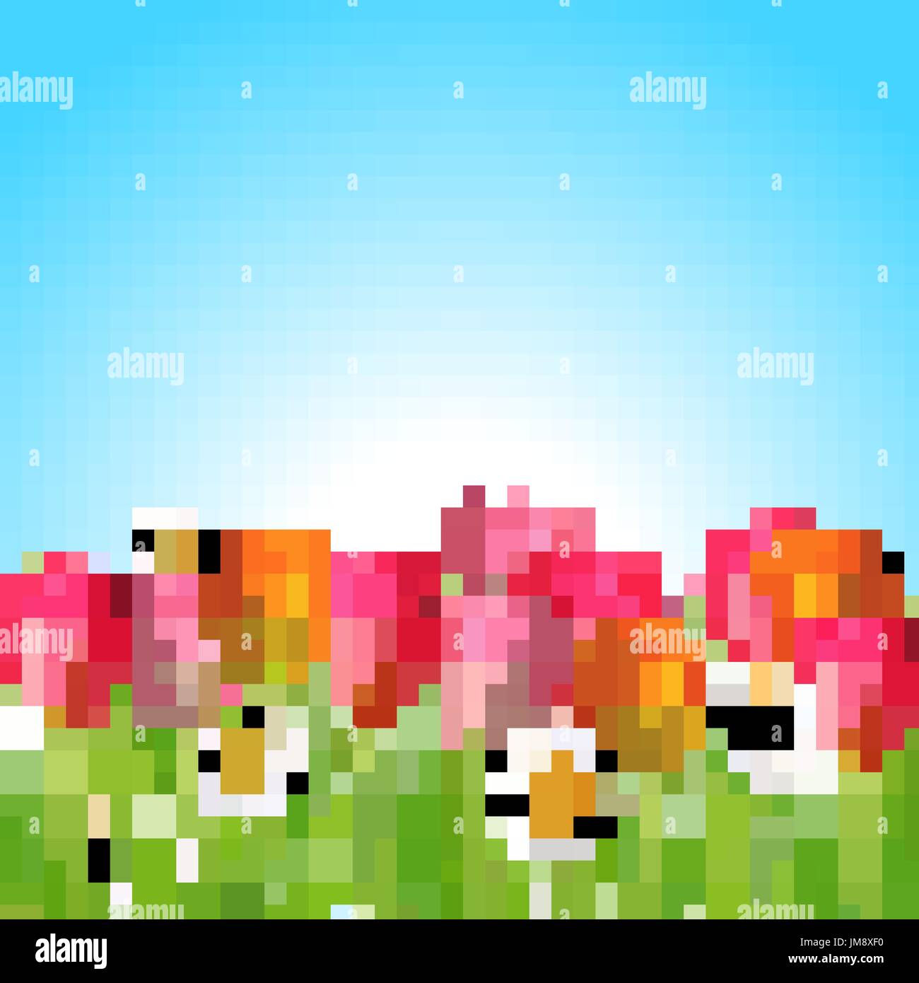 Sun on pink flowers Stock Vector Images - Alamy