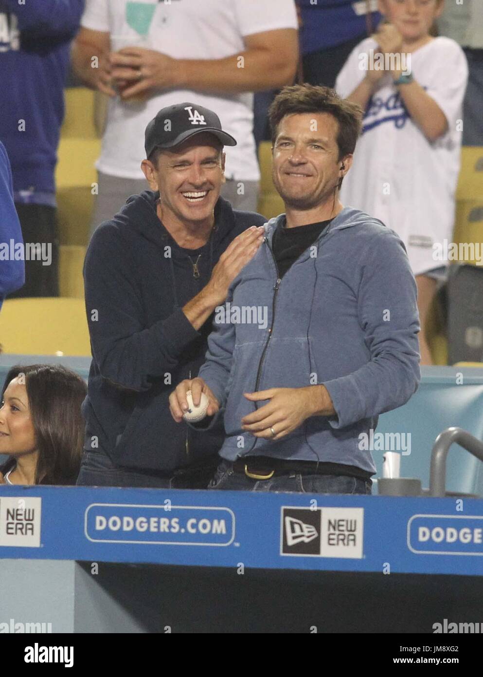 Celebrities at the LA Dodgers game. The Los Angeles Dodgers defeated ...