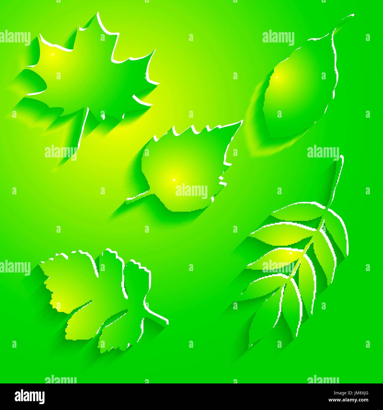 Abstract Maple Leaf on White Background. 10 eps Stock Vector Image ...