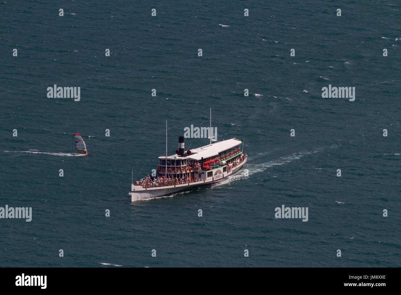 Paddle ferry. Lake Garda. Italy Stock Photo - Alamy