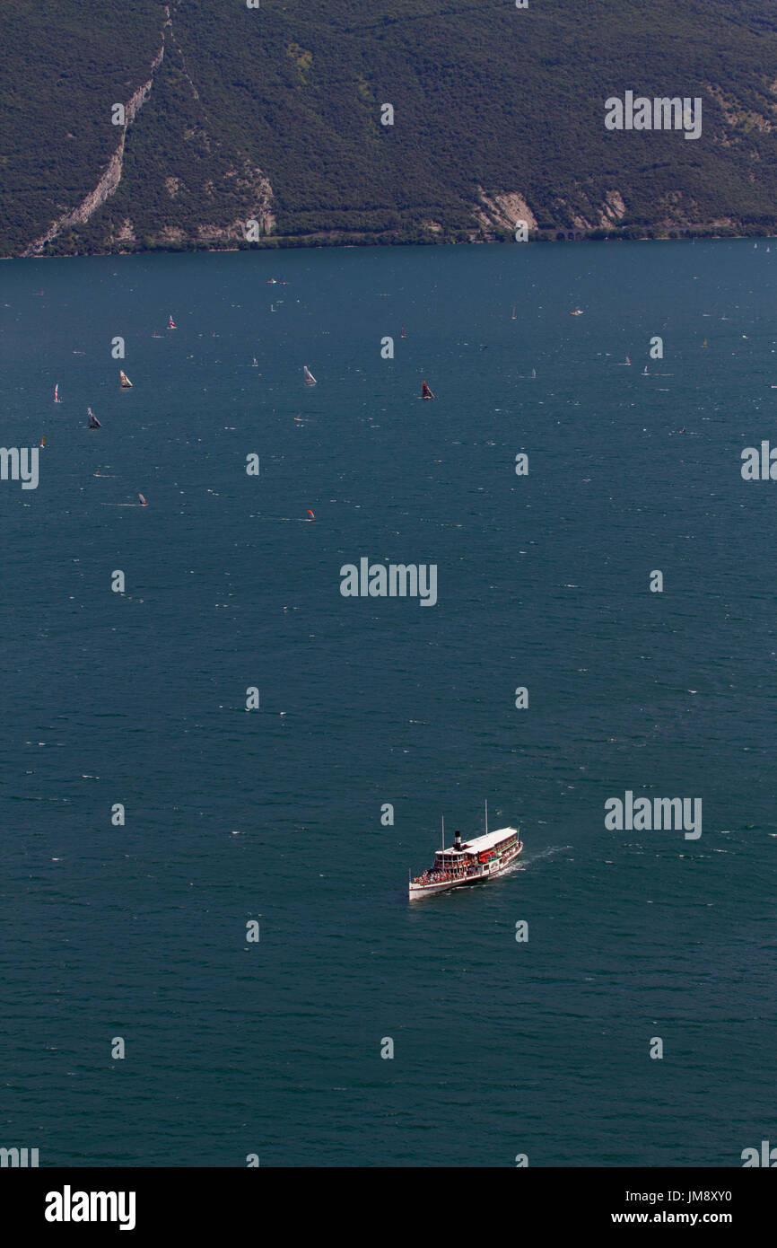 Paddle ferry. Lake Garda. Italy Stock Photo - Alamy
