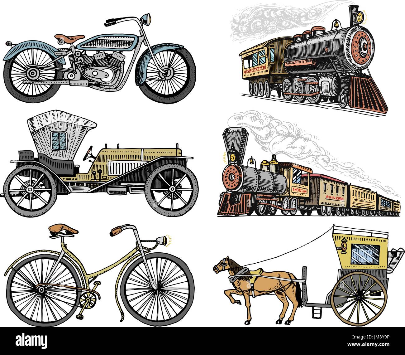 Vintage bike in old Cut Out Stock Images & Pictures - Alamy