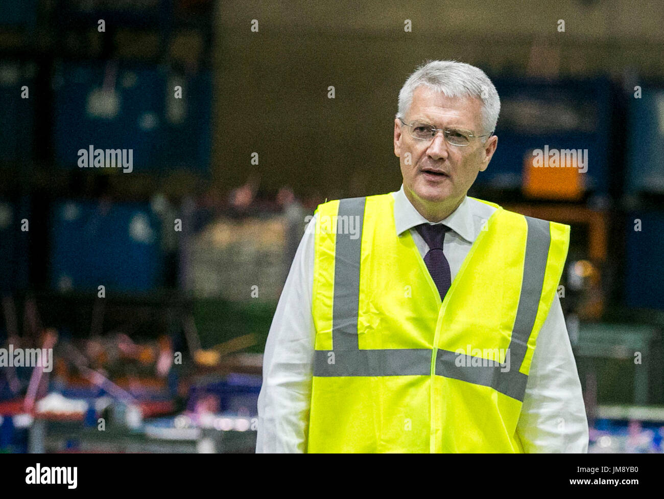 Exchequer Secretary to the Treasury, Andrew Jones MP during a visit to ...