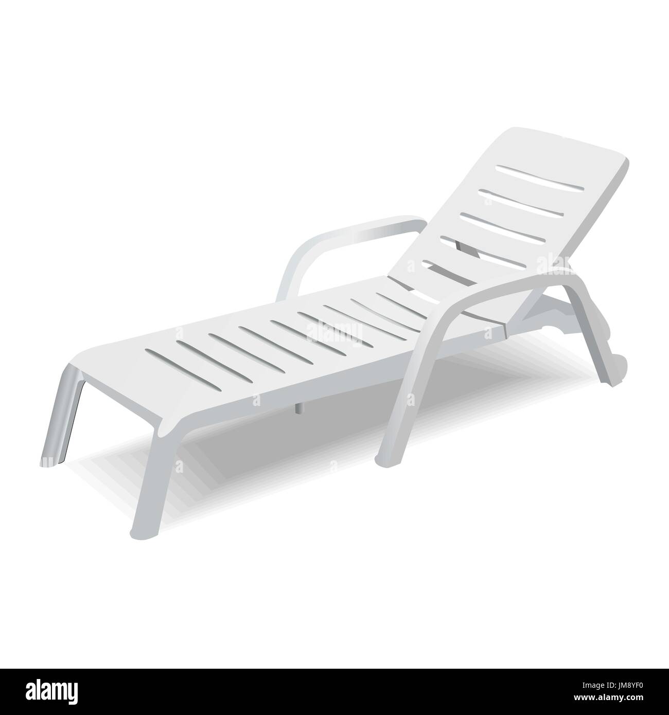 Beach chair with sun symbol on map pointer, vector illustration Stock ...