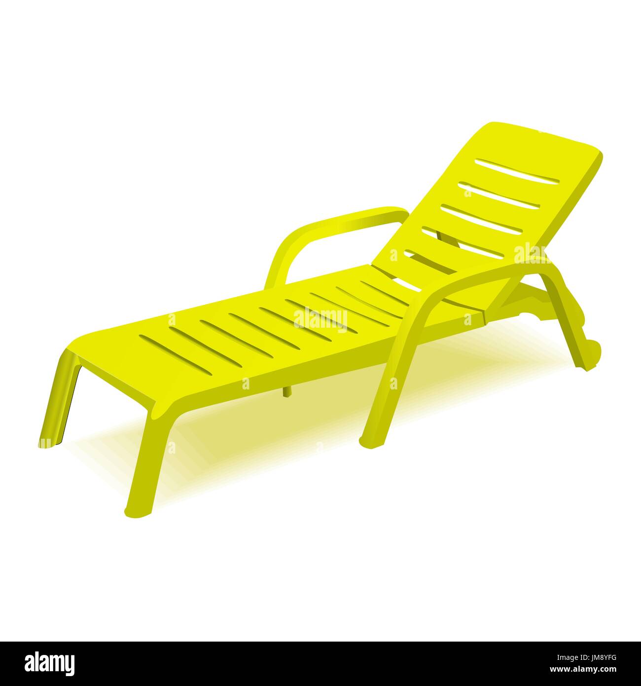 Beach chair with sun symbol on map pointer, vector illustration Stock ...