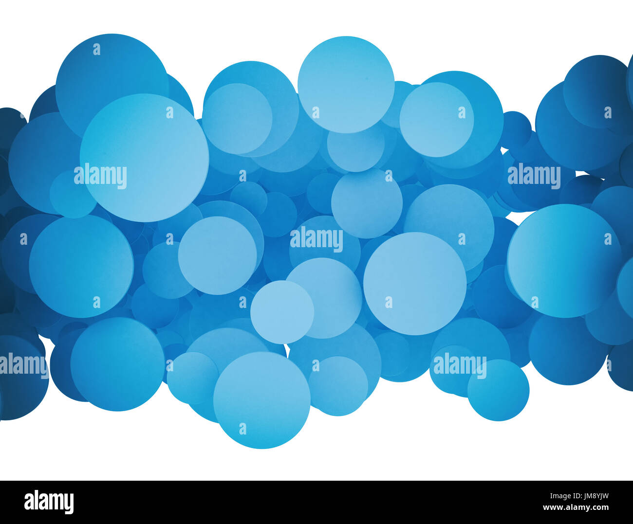 Blue circles 3d isolated on white background Stock Photo - Alamy