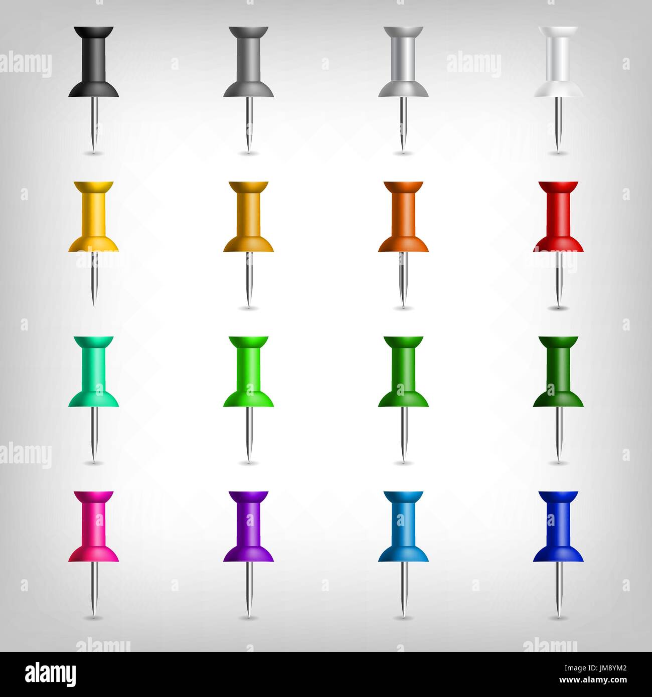 Color pins and clips collection. 10 eps Stock Vector Image & Art - Alamy