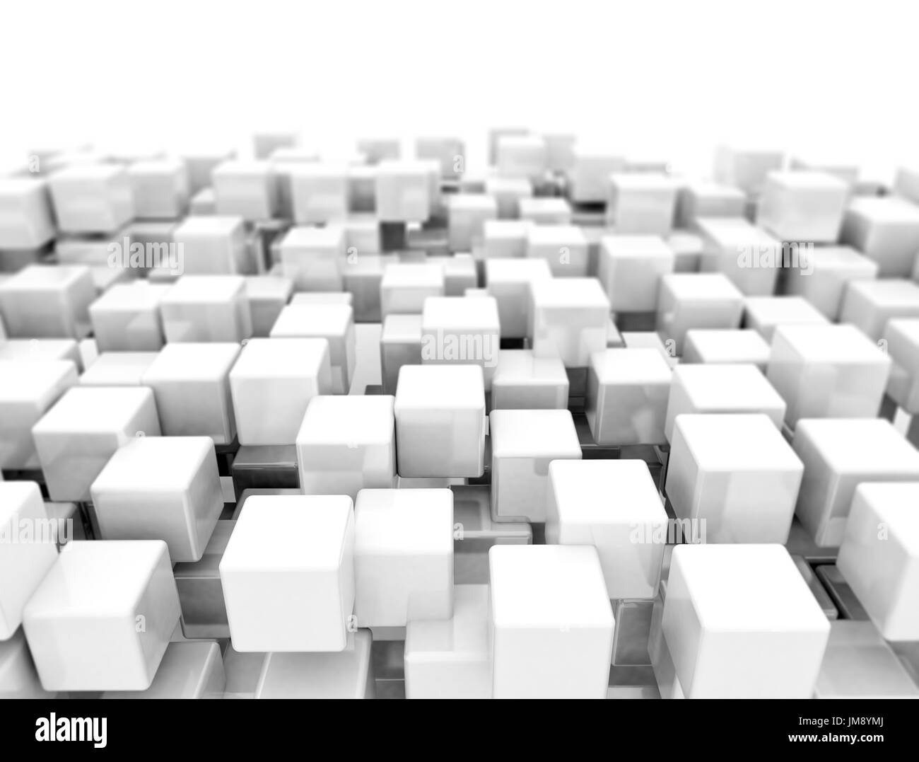Abstract Silver Metal Cubes Background. 3d Render Illustration Stock ...