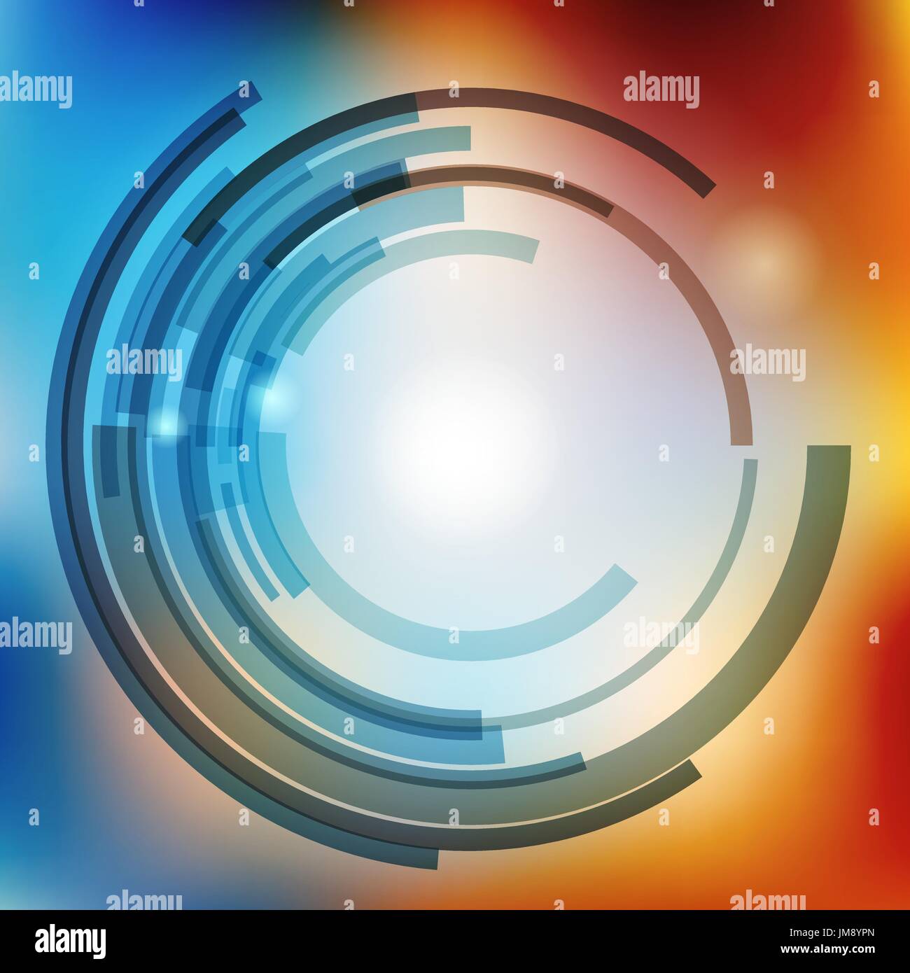 Abstract technology circles vector background. 10 eps Stock Vector Image & Art - Alamy