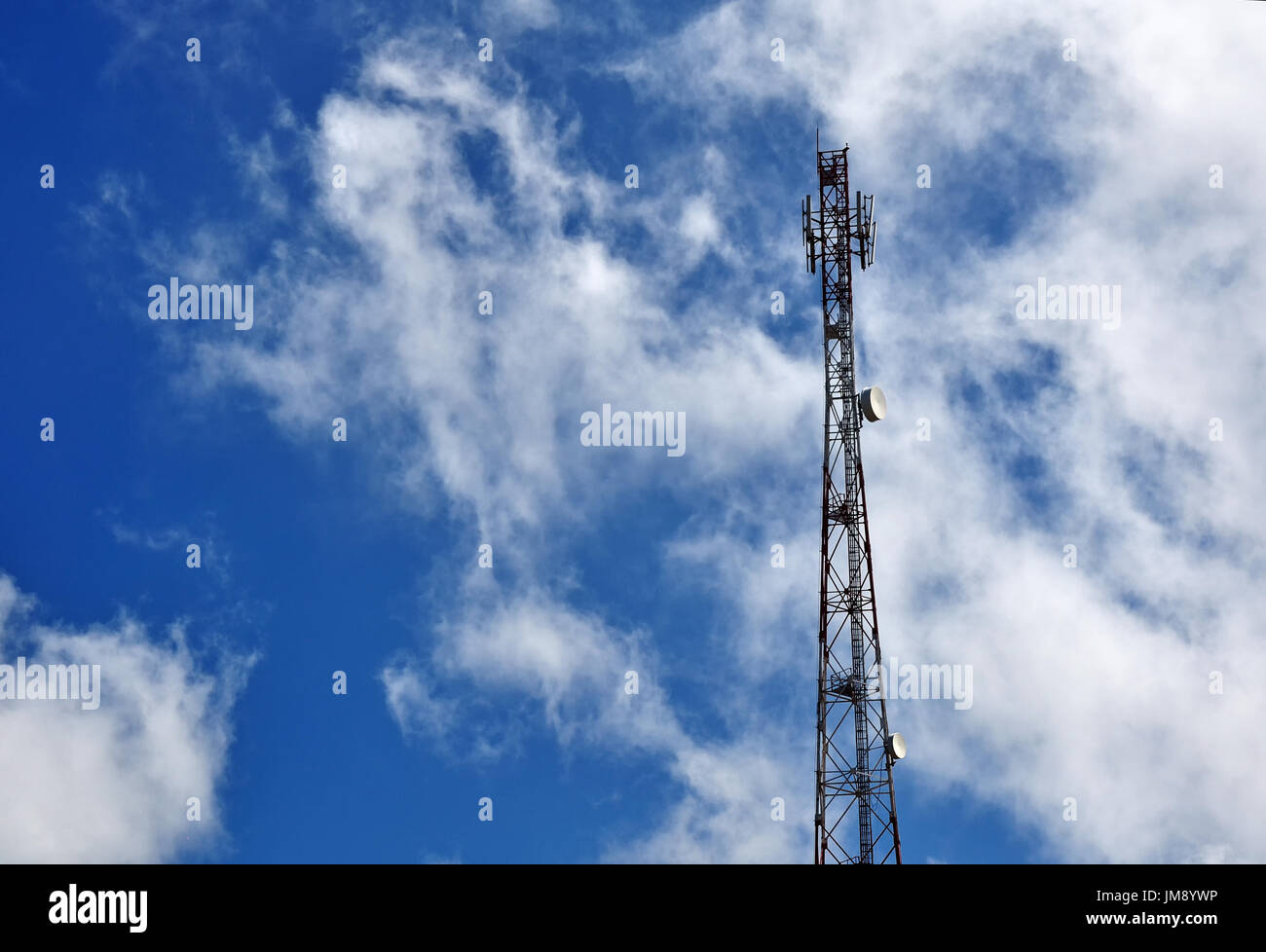 Telecommunication tower against sky aerial hi-res stock photography and ...