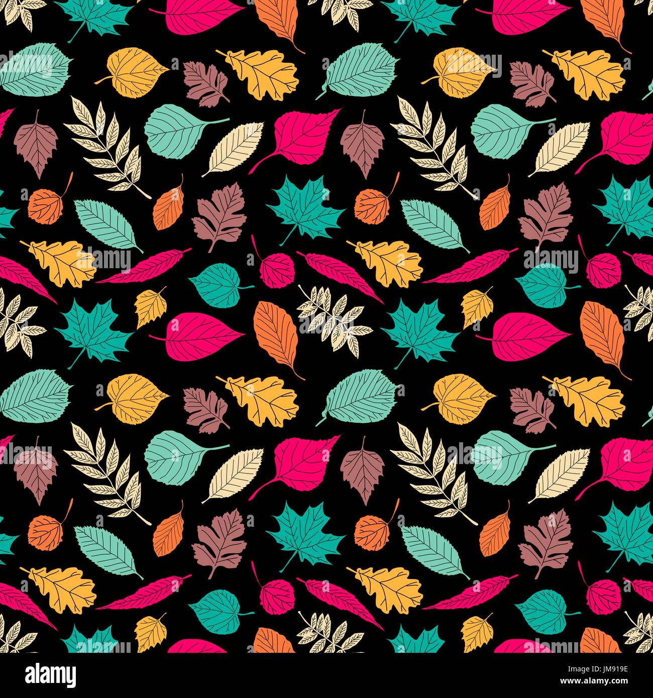 Seamless pattern with leaf, abstract leaf texture, endless background ...