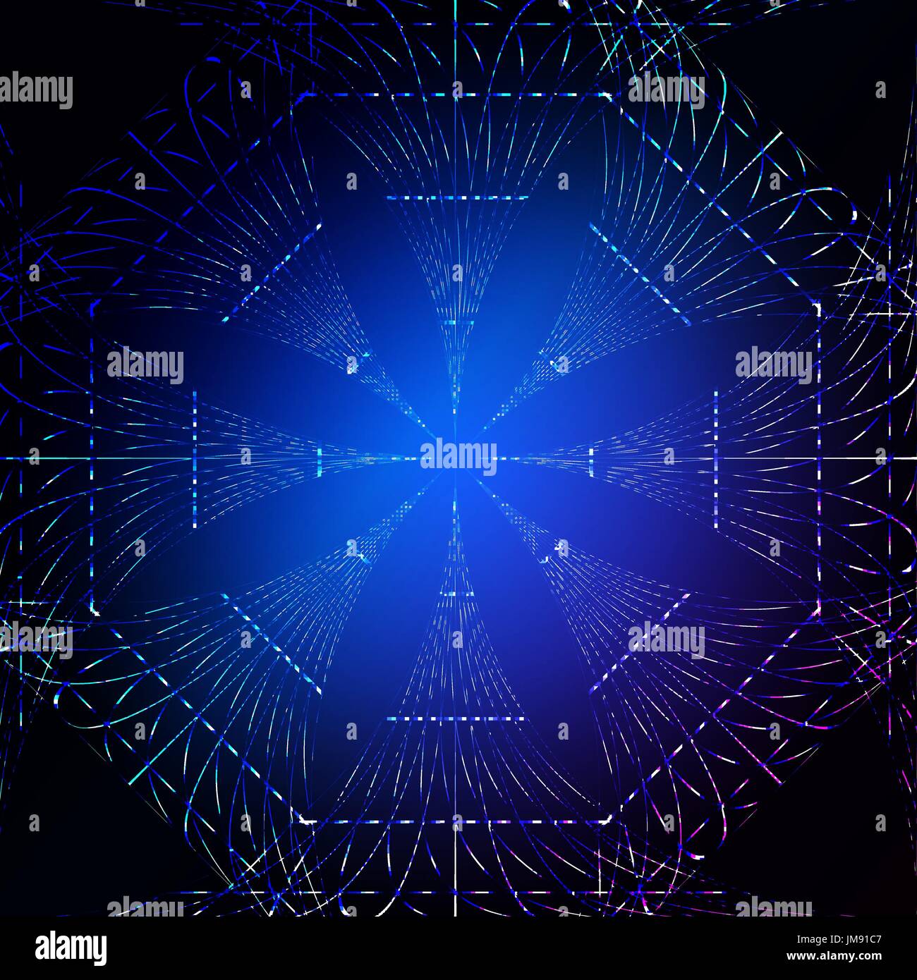 blue square abstract background. blue glowing industrial background ...