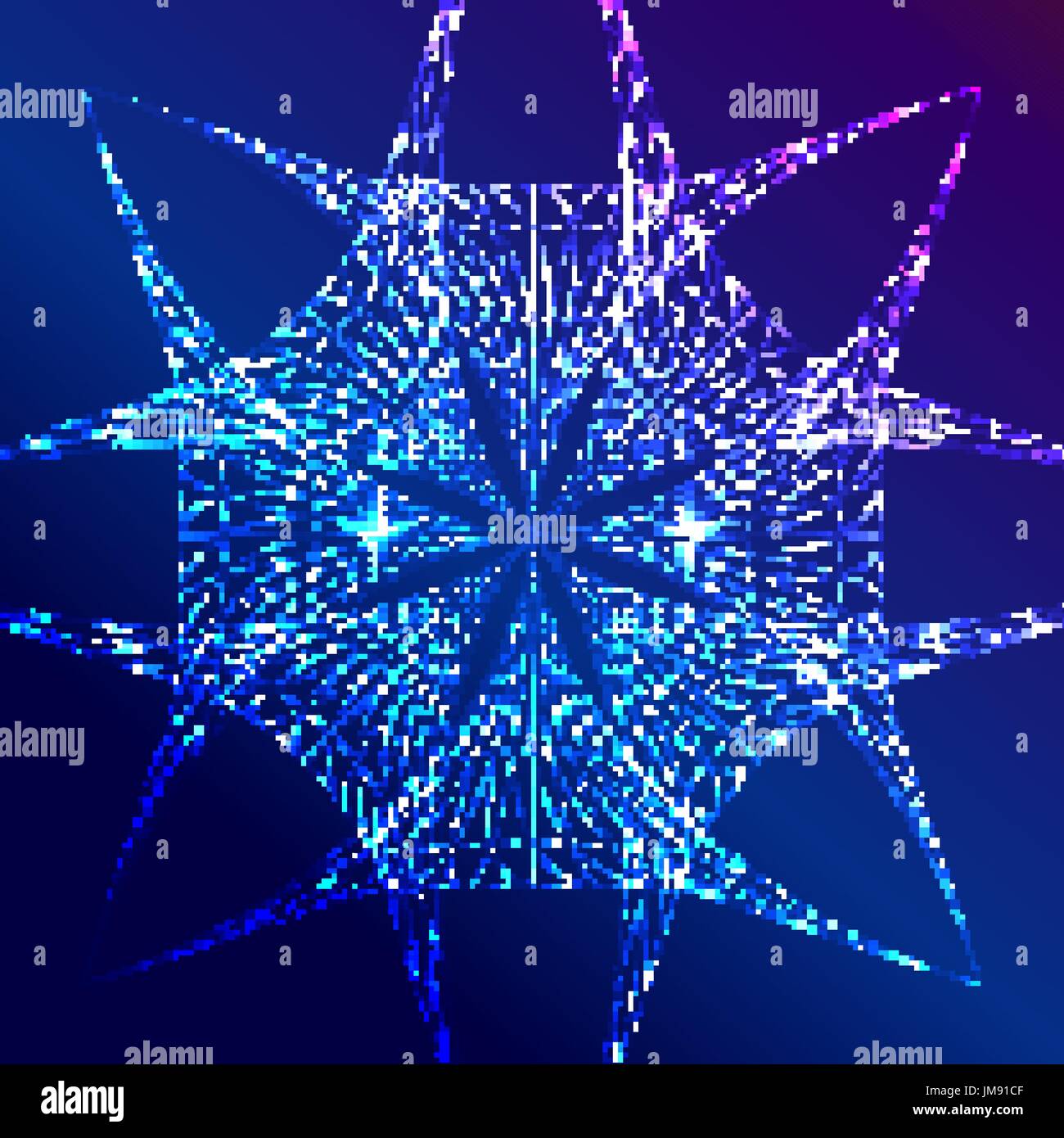 blue square abstract background. blue glowing industrial background ...