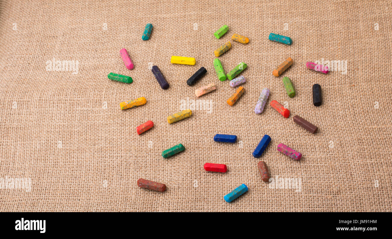 Used crayons various color hi-res stock photography and images - Alamy