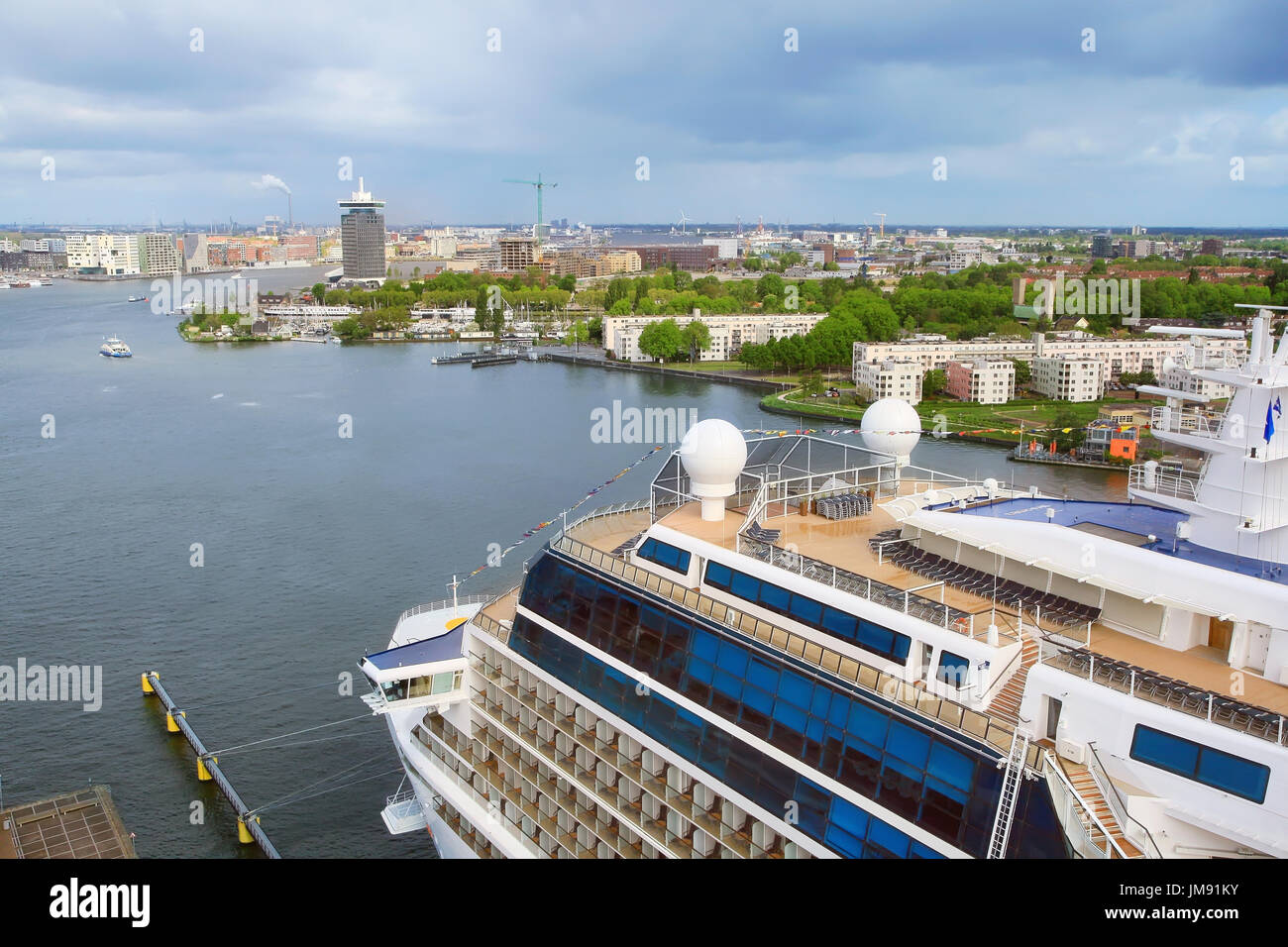 Cruise Ship in port Stock Photo - Alamy